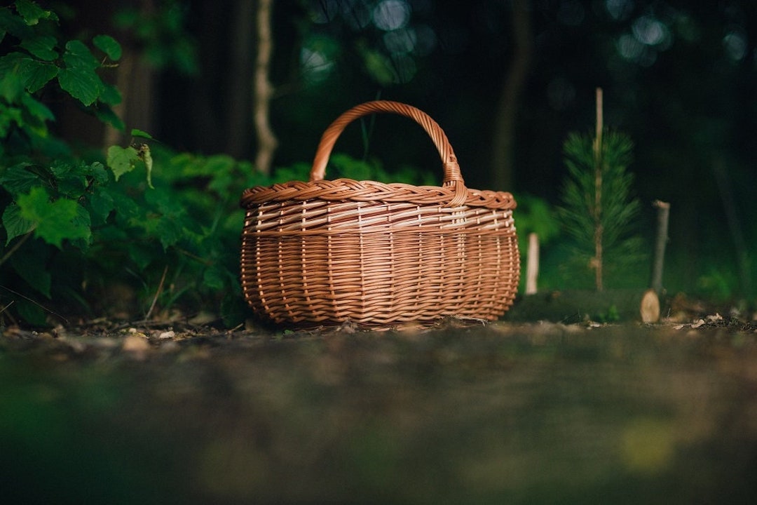 Wicker Willow Basket for Shopping, 100% Handmade, Big Basket ...