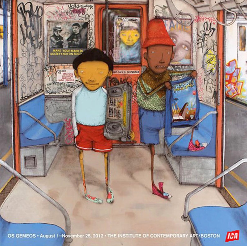 Original Os Gemeos Exhibition Poster - Back in the Days - Hip Hop ...