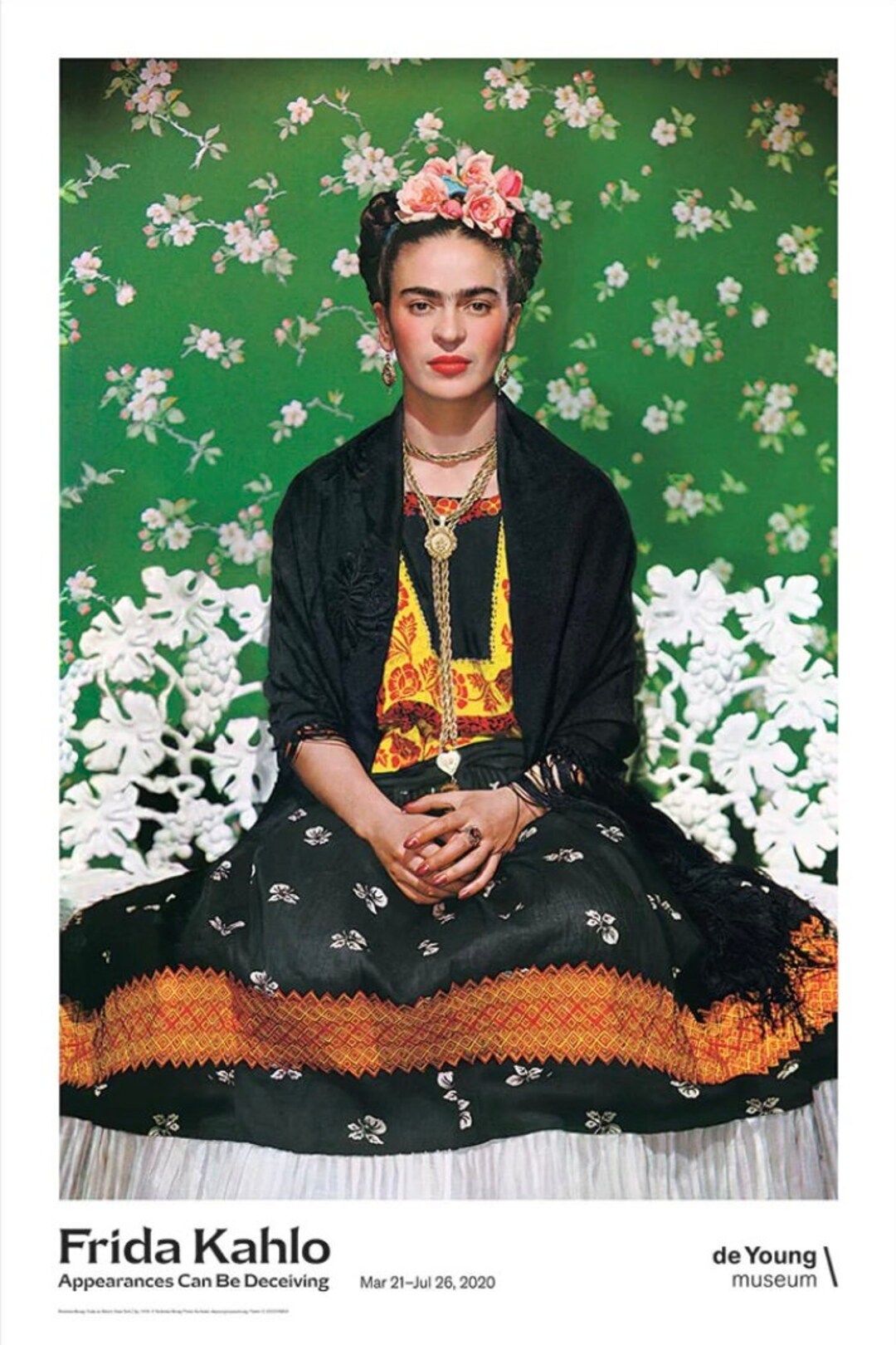 Original Frida Kahlo Exhibition Poster - White Bench - Female Mexican ...