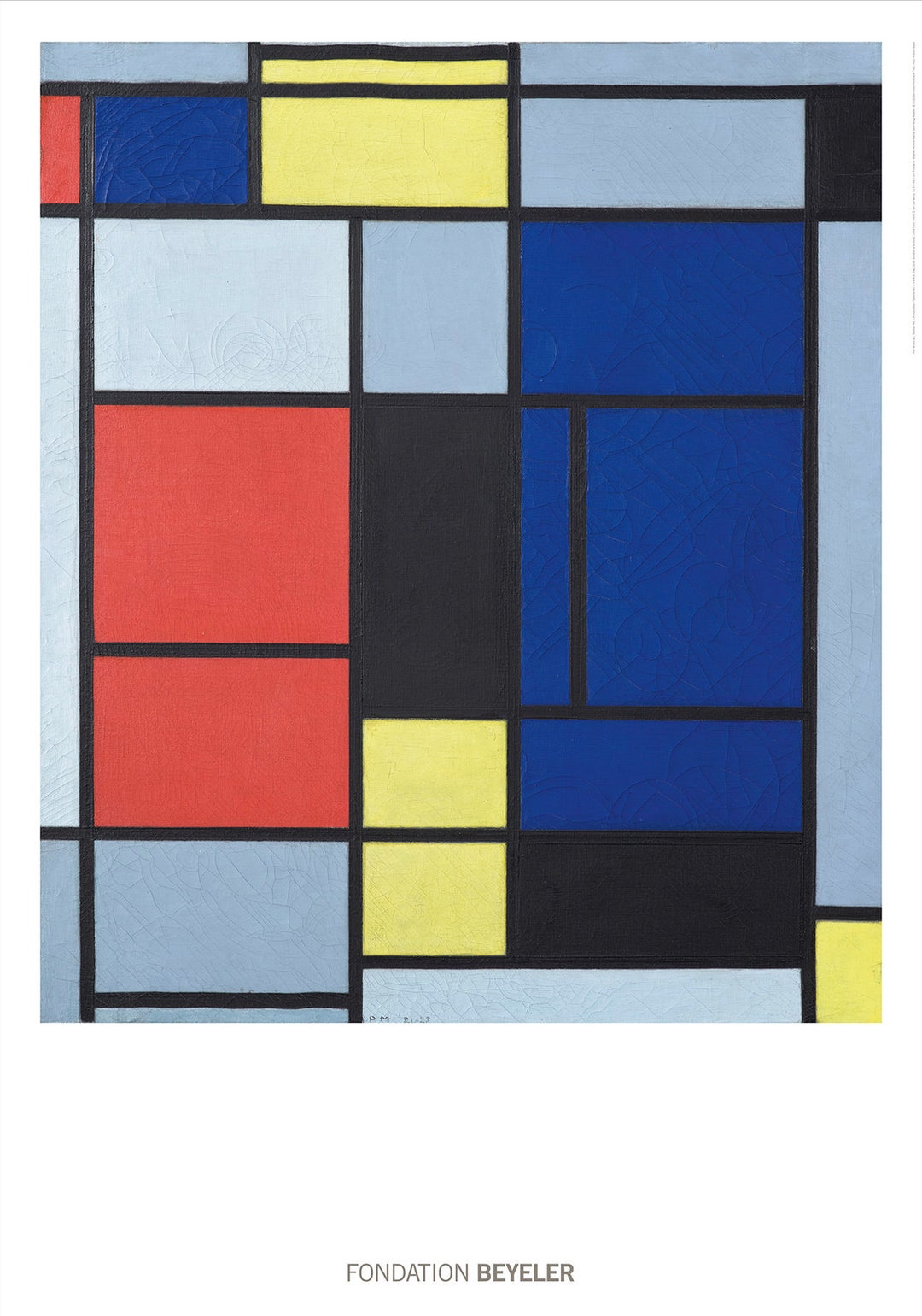 Original Piet Mondrian Exhibition Poster - Tableau No. 1 - Official ...