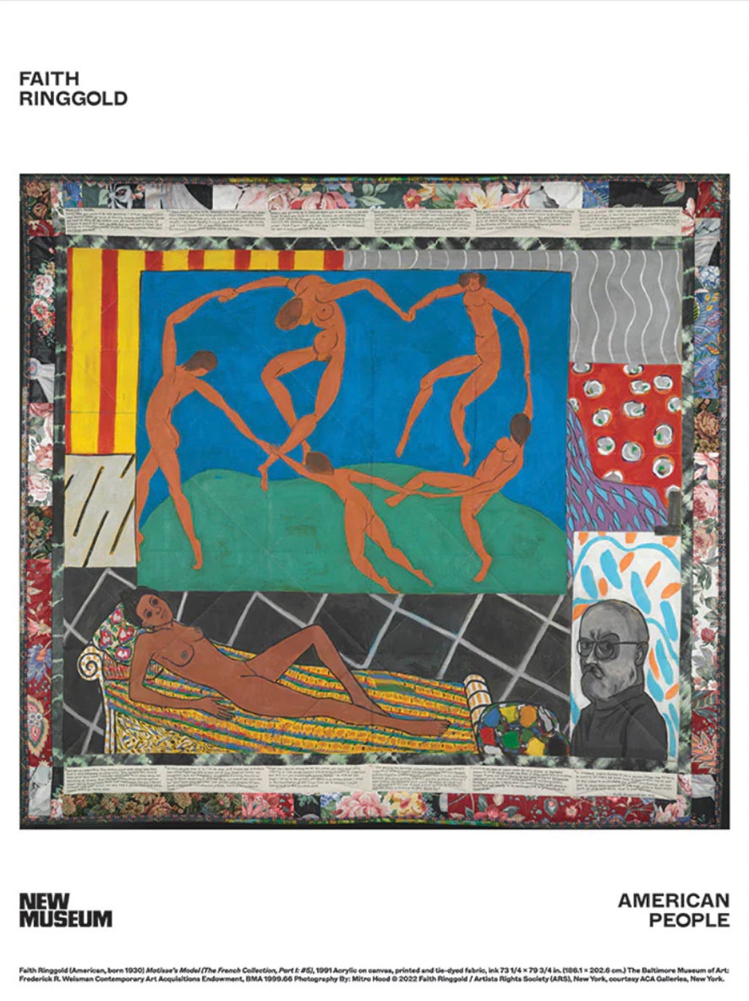 Original Faith Ringgold Exhibition Poster - Matisse's Model Quilt ...
