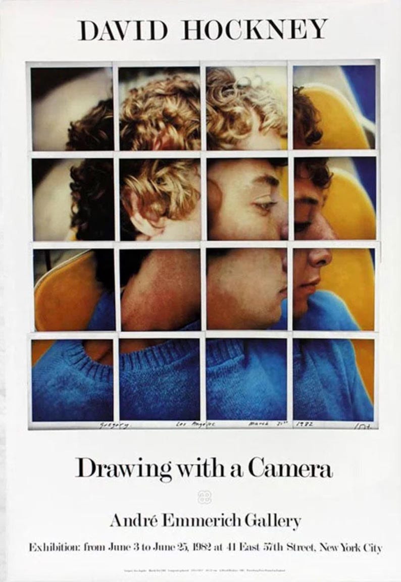 Original David Hockney Exhibition Poster - Drawing With a Camera ...