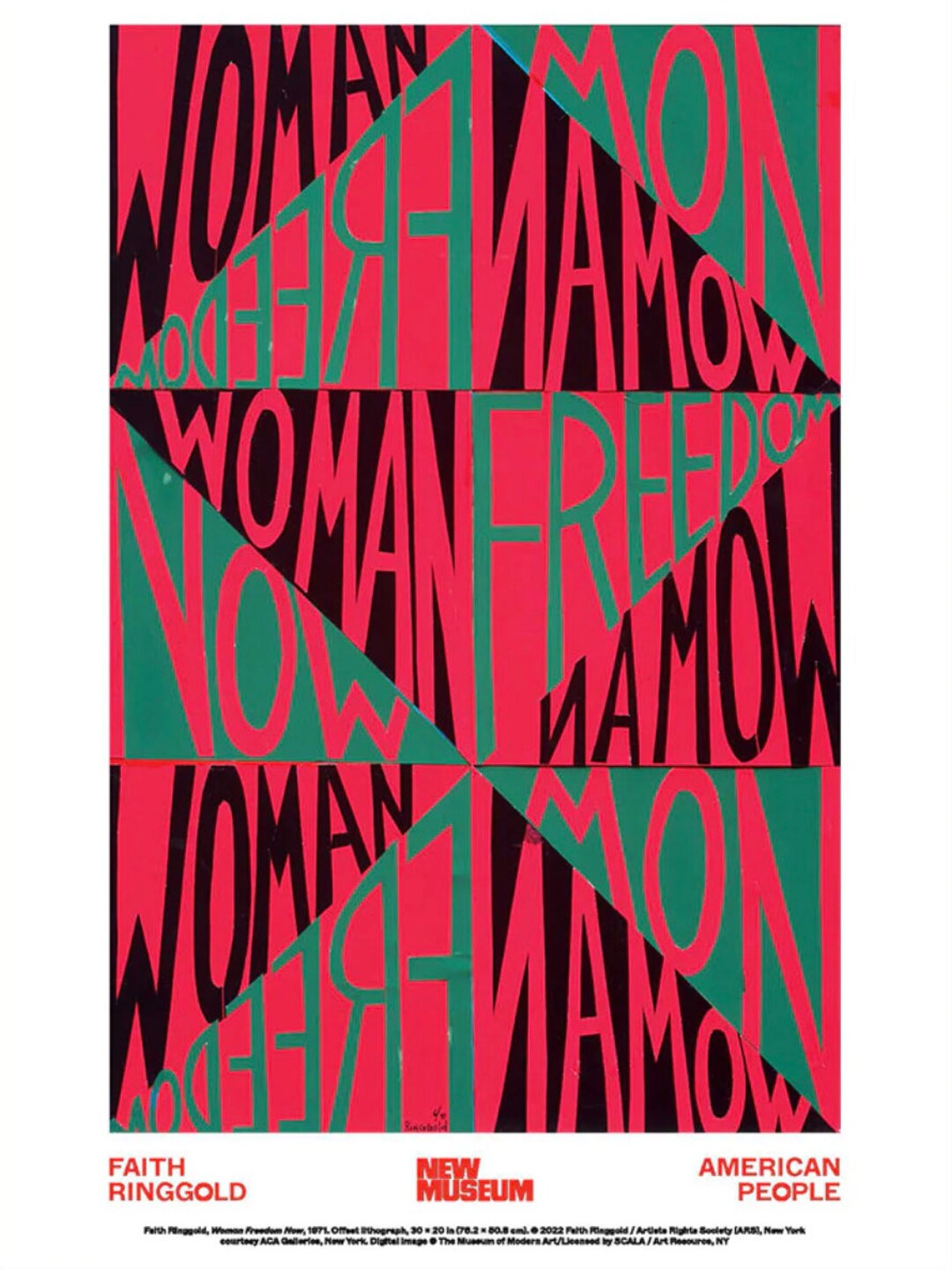 Authentic Faith Ringgold Exhibition Poster - Woman Freedom Now ...