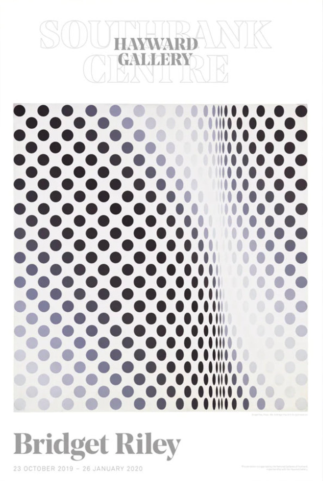 Bridget Riley Exhibition Poster - Paean - Stunning Museum Print by the ...