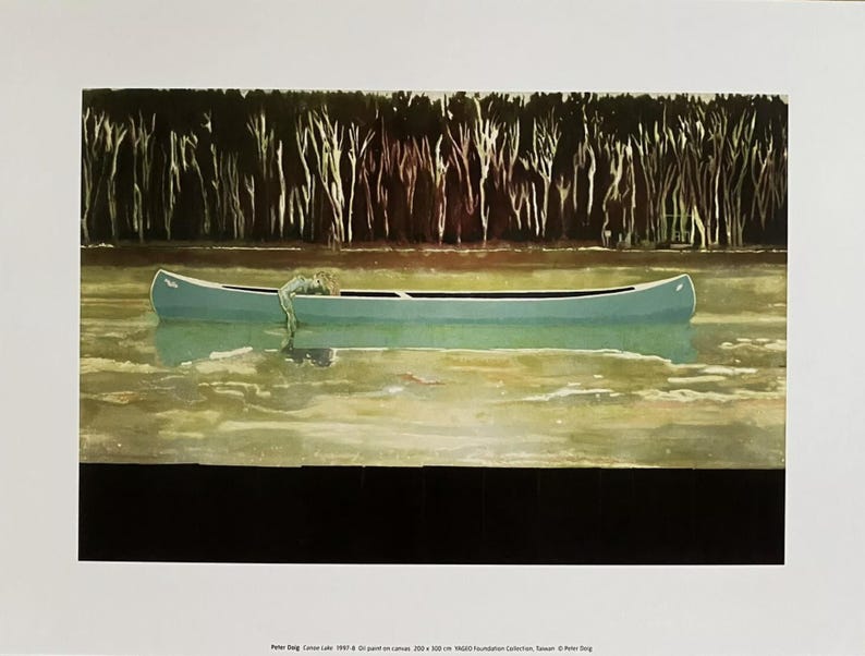 Authentic Peter Doig Exhibition Print - Canoe Lake - Official Museum ...
