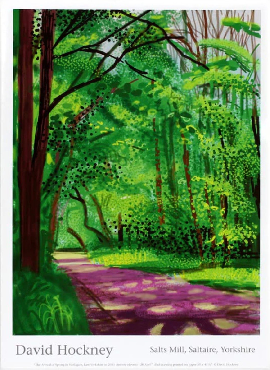 Original David Hockney Museum Poster the Arrival of Spring - Etsy UK