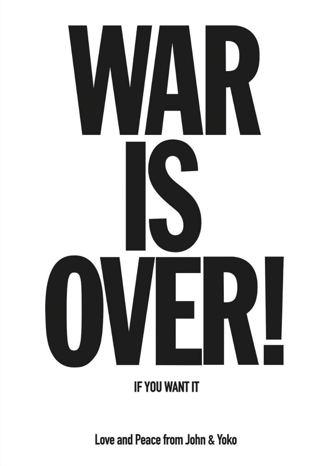 Yoko Ono and John Lennon - War is Over If You Want It - Authentic ...
