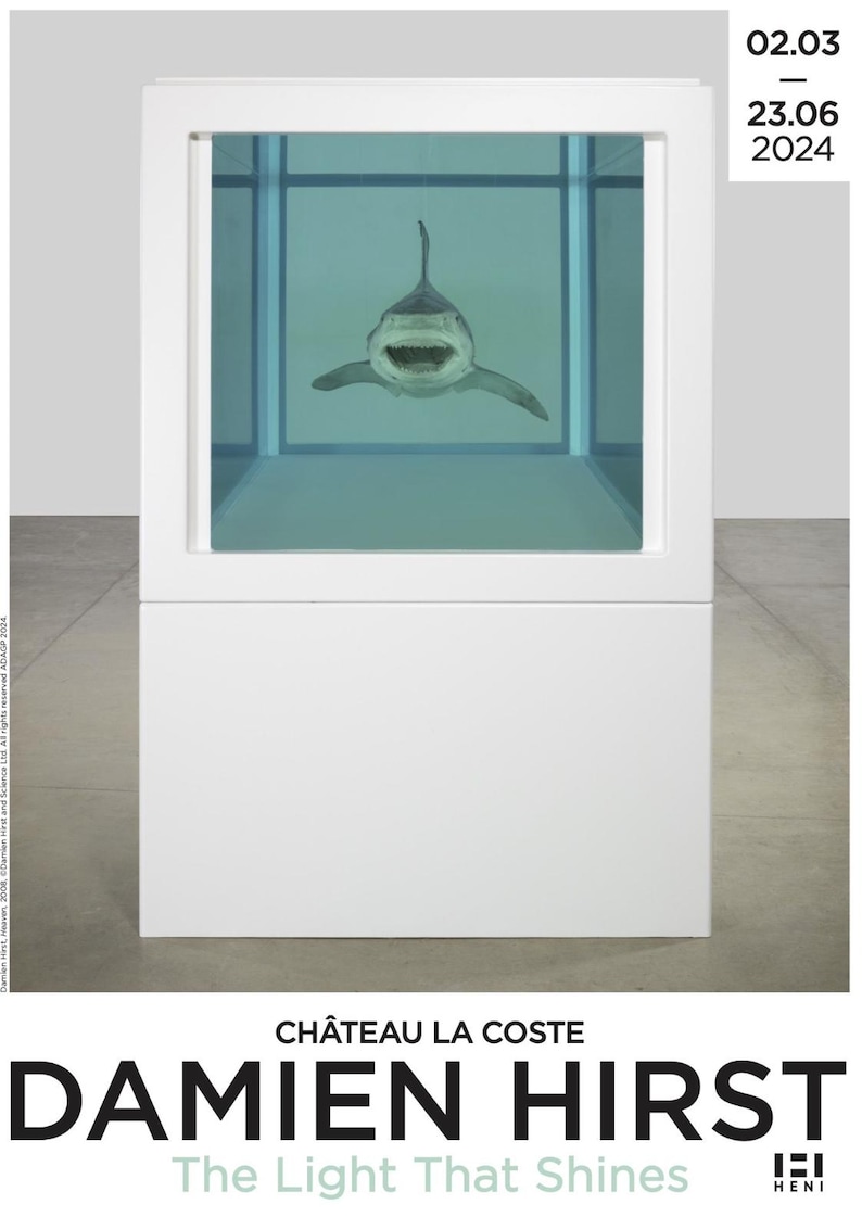 Original Damien Hirst Exhibition Poster - Heaven (shark) - Authentic ...