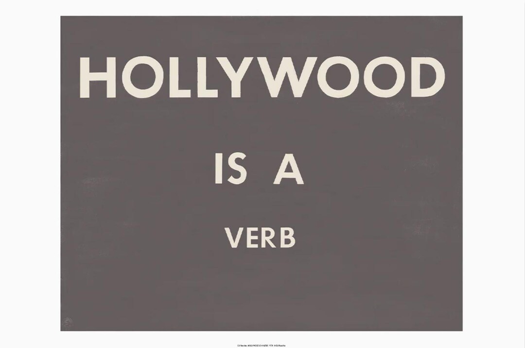 Authentic Ed Ruscha Exhibition Poster - Hollywood is a Verb - Official ...