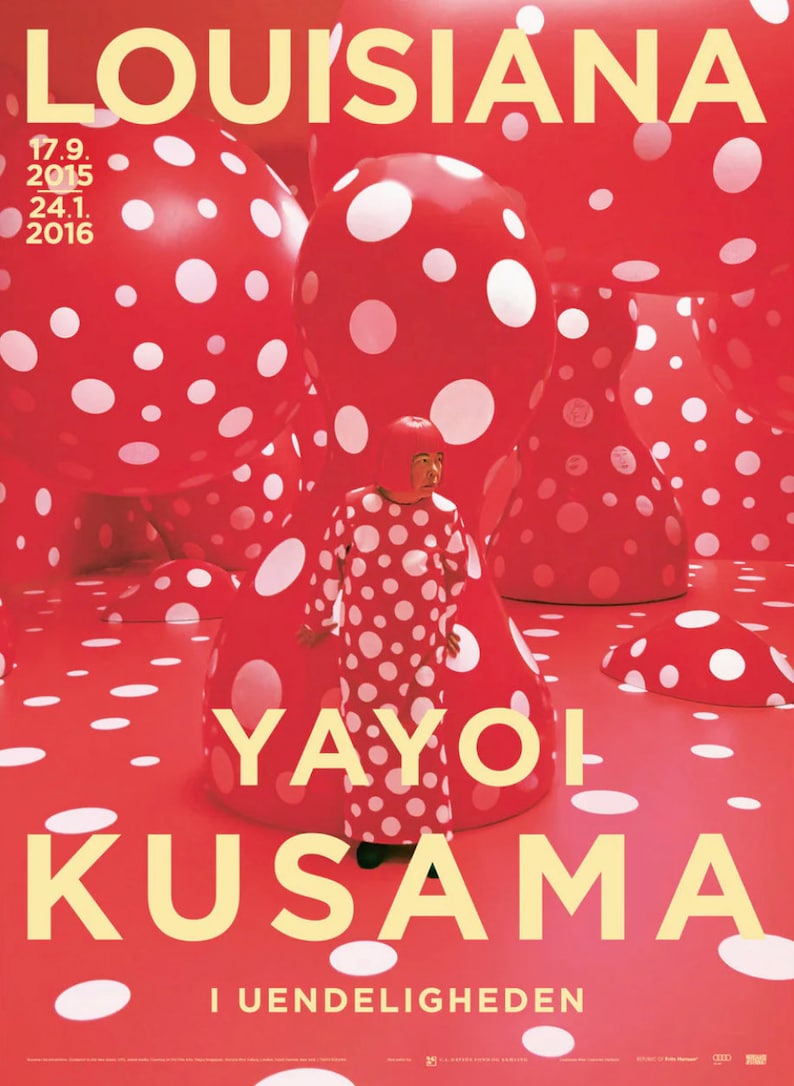 Authentic Yayoi Kusama Exhibition Poster - Guidepost to the New Space ...