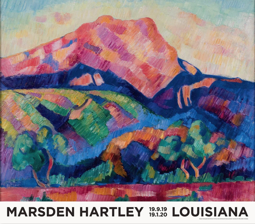 Original Marsden Hartley Exhibition Poster - Mont Saint Victoire ...