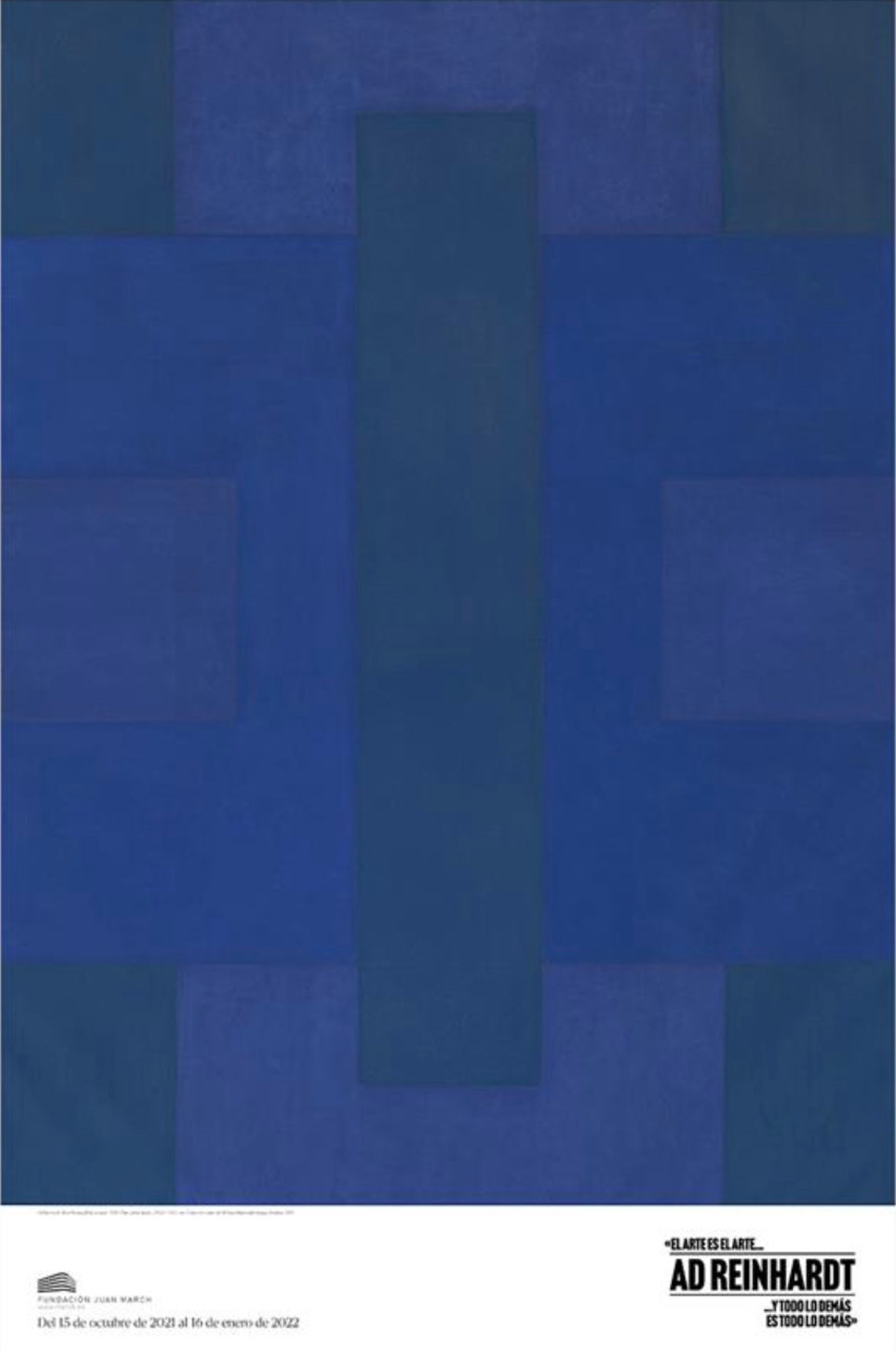 Ad Reinhardt Exhibition Poster - Blue Painting - Beautiful Museum Print ...