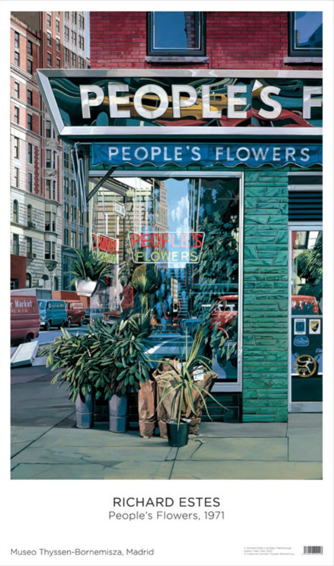 Original Richard Estes Museum Poster - People's Flowers - Stunning ...