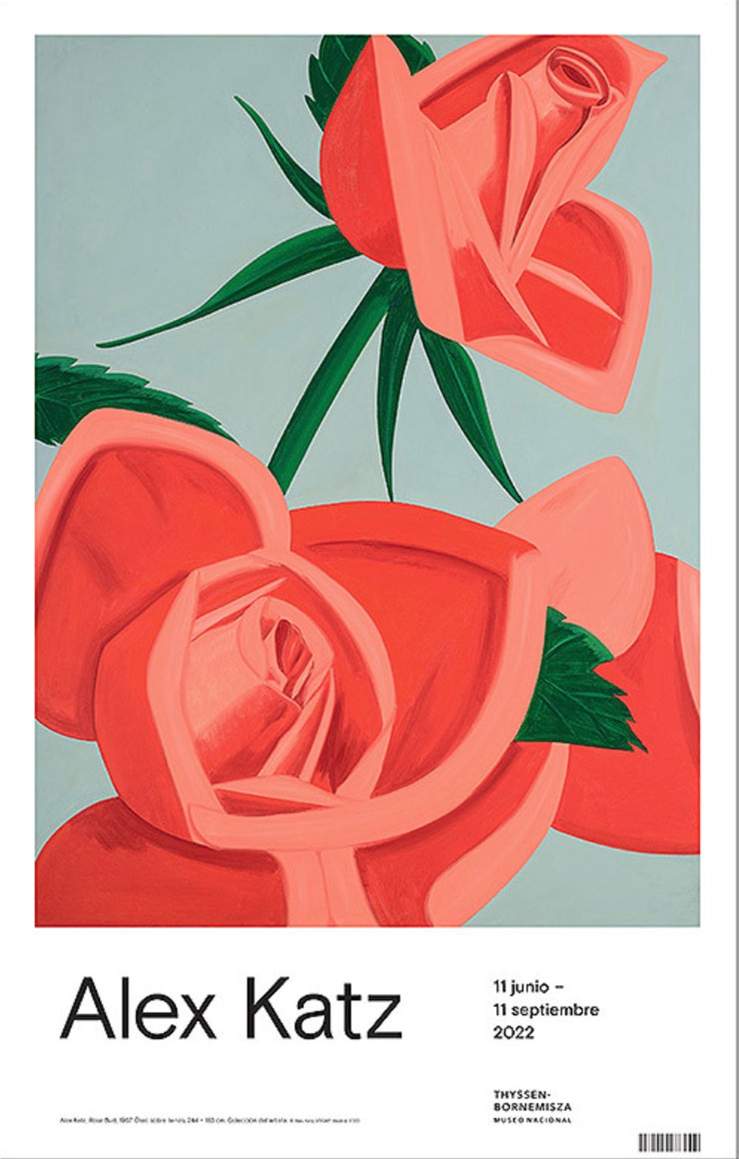 Original Alex Katz Exhibition Poster - Rose Bud - Stunning Museum Print ...