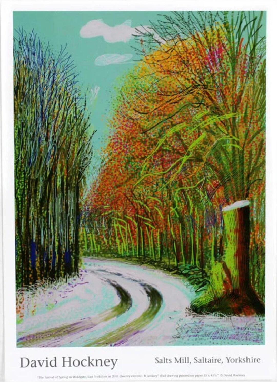 Original David Hockney Exhibition Poster - the Arrival of Spring 8th ...