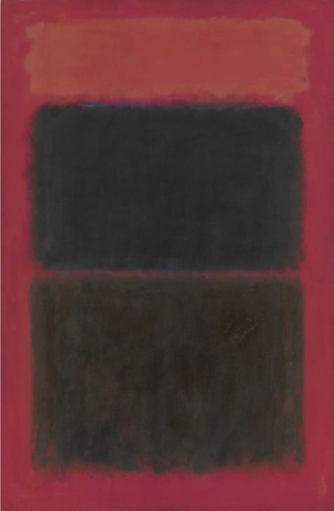 Original Mark Rothko Museum Poster - Light Red Over Black - Etsy