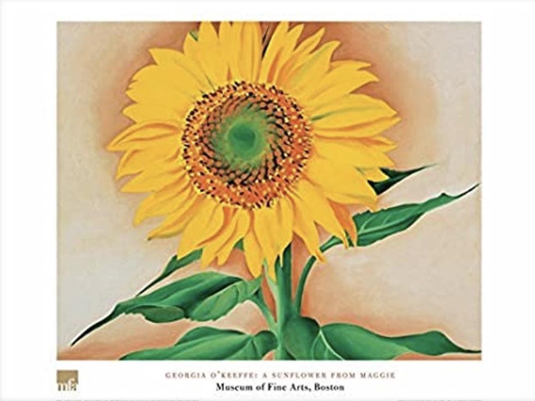 Authentic Georgia O'keeffe Exhibition Poster - A Sunflower From Maggie ...
