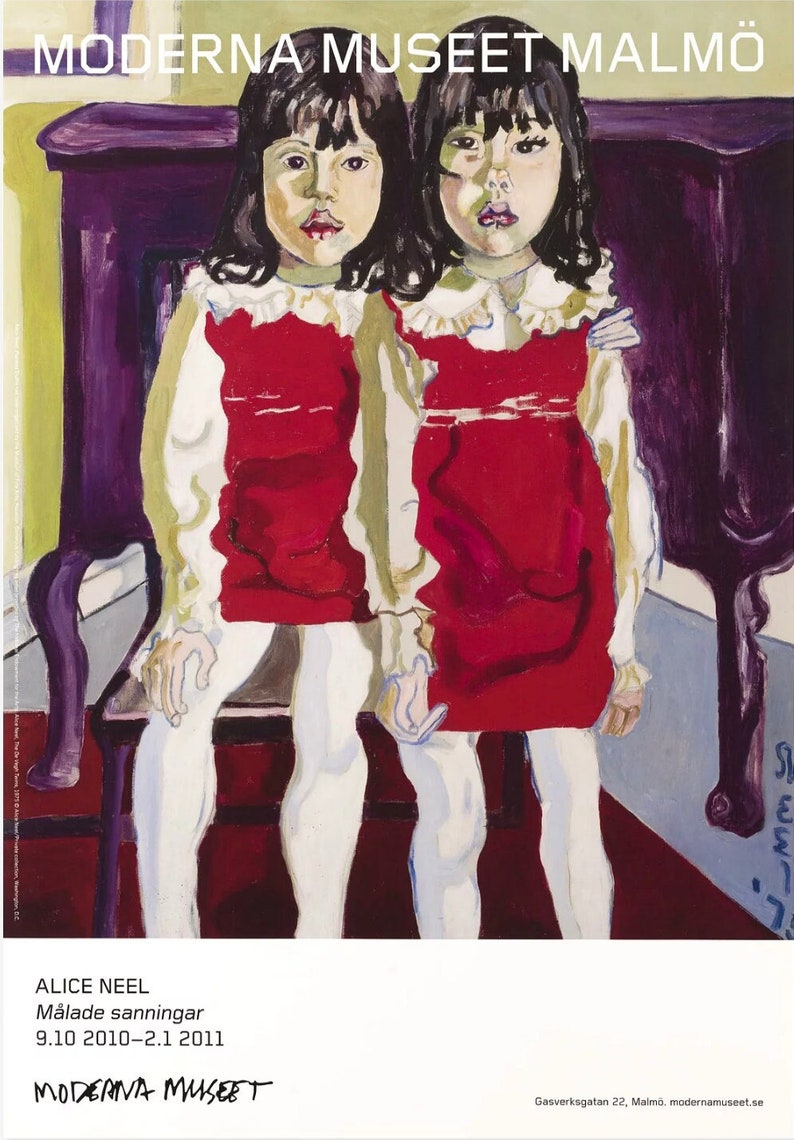 Original Alice Neel Exhibition Poster the De Vegh Twins Authentic ...