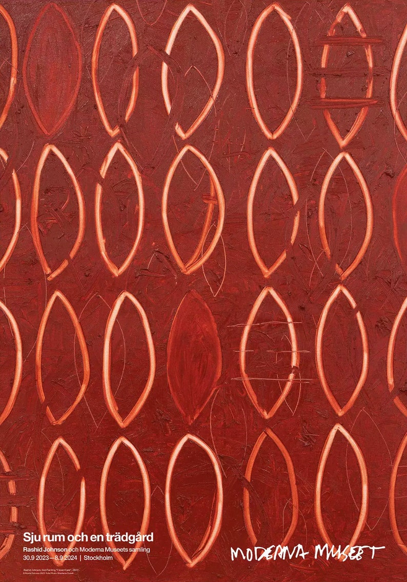 Original Rashid Johnson Exhibition Poster - Eyes Painting - Stunning ...