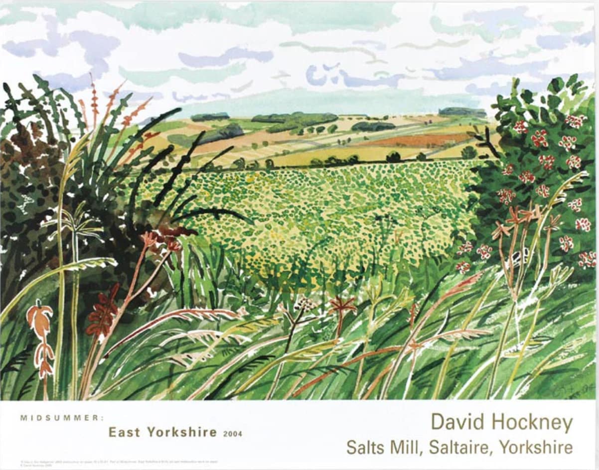 Original David Hockney Exhibition Poster - Midsummer - East Yorkshire ...