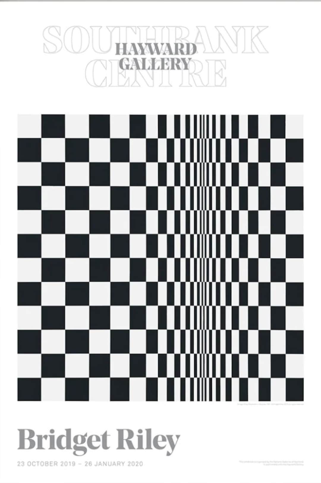 Bridget Riley Exhibition Poster - Movement in Squares - Stunning Museum ...