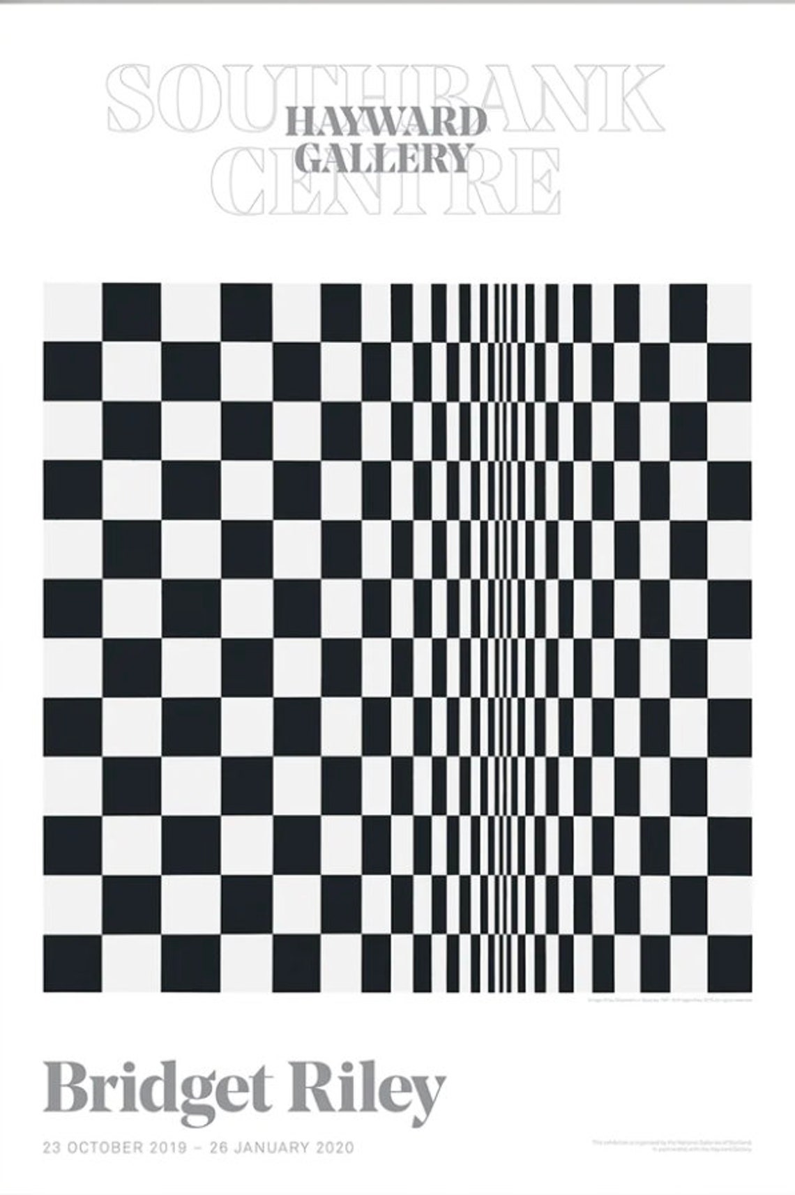 Bridget Riley Exhibition Poster - Movement in Squares - Stunning Museum ...