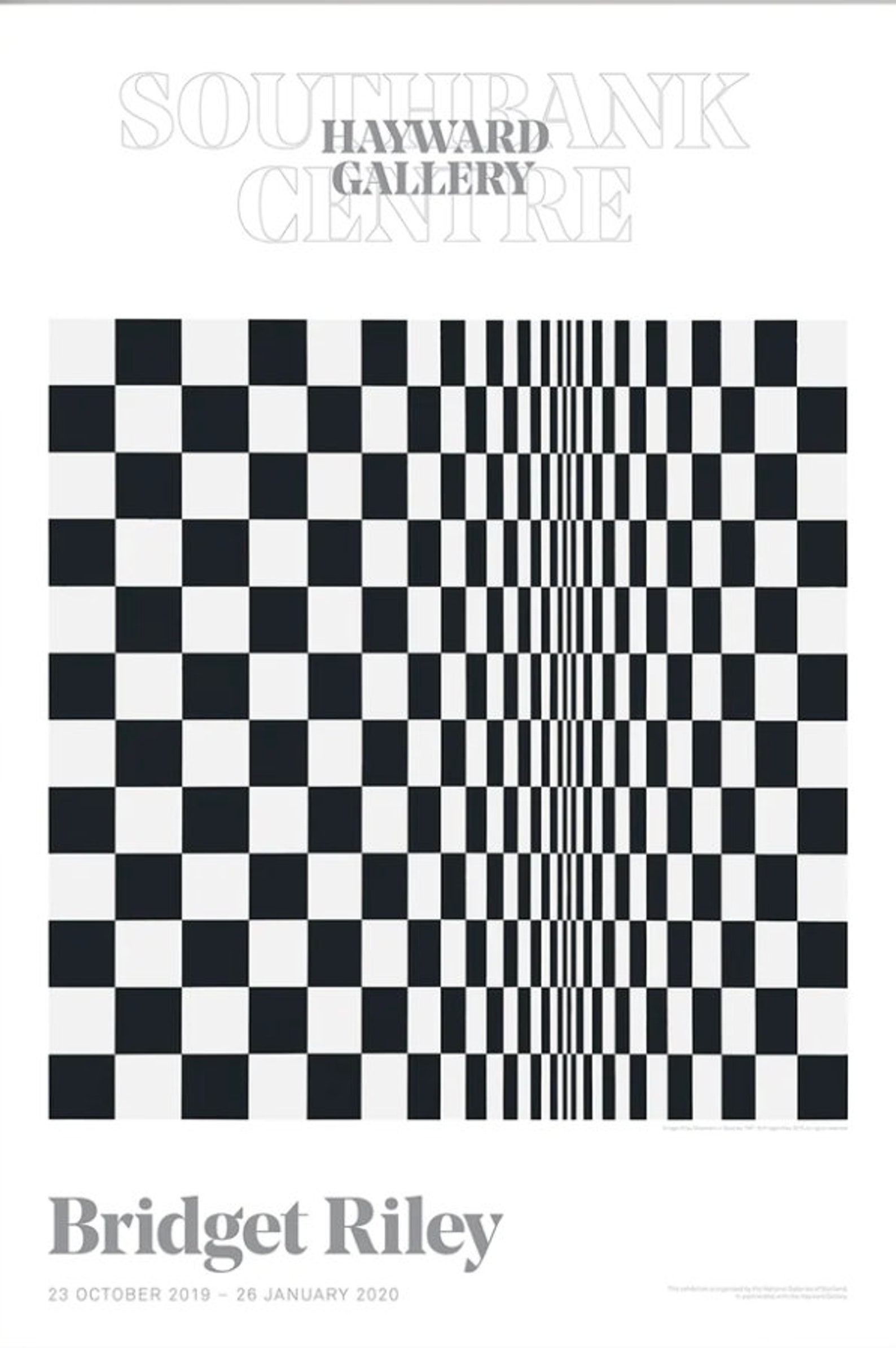 Bridget Riley Exhibition Poster - Movement in Squares - Stunning Museum ...