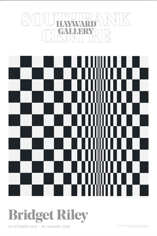 Bridget Riley Exhibition Poster - Movement in Squares - Stunning Museum Print by the Op Art ...