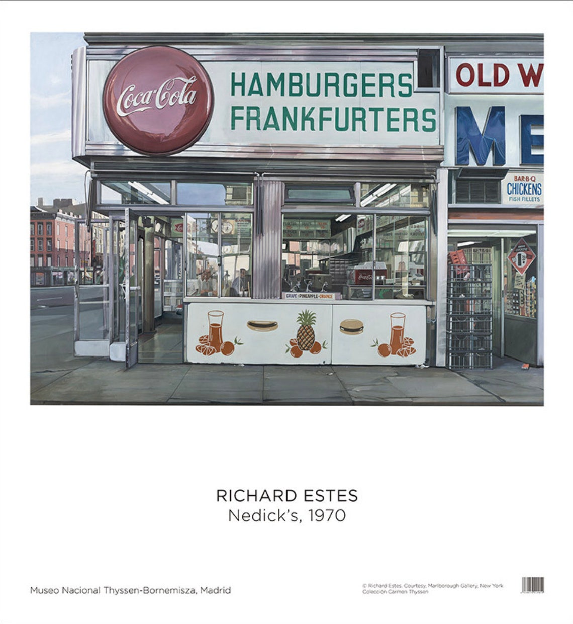 Original Richard Estes Exhibition Poster - Nedicks - Authentic Museum ...