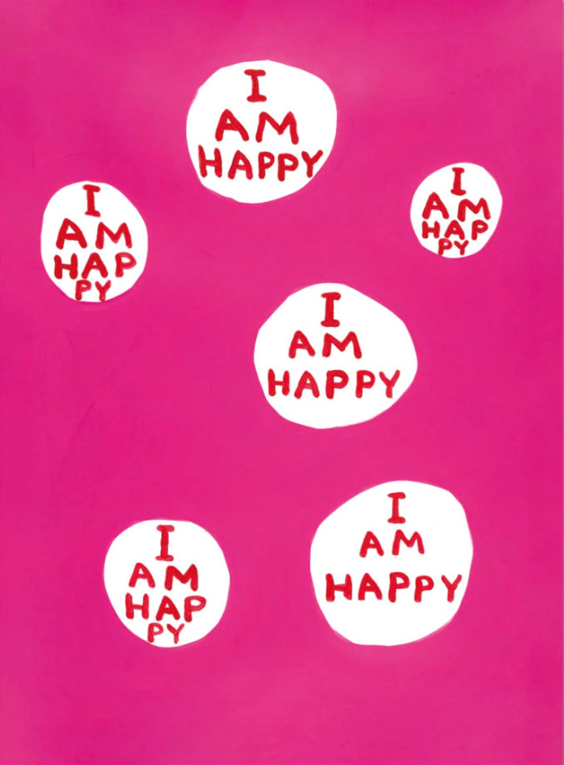 David Shrigley - I Am Happy - Stunning Original Limited Poster - Etsy
