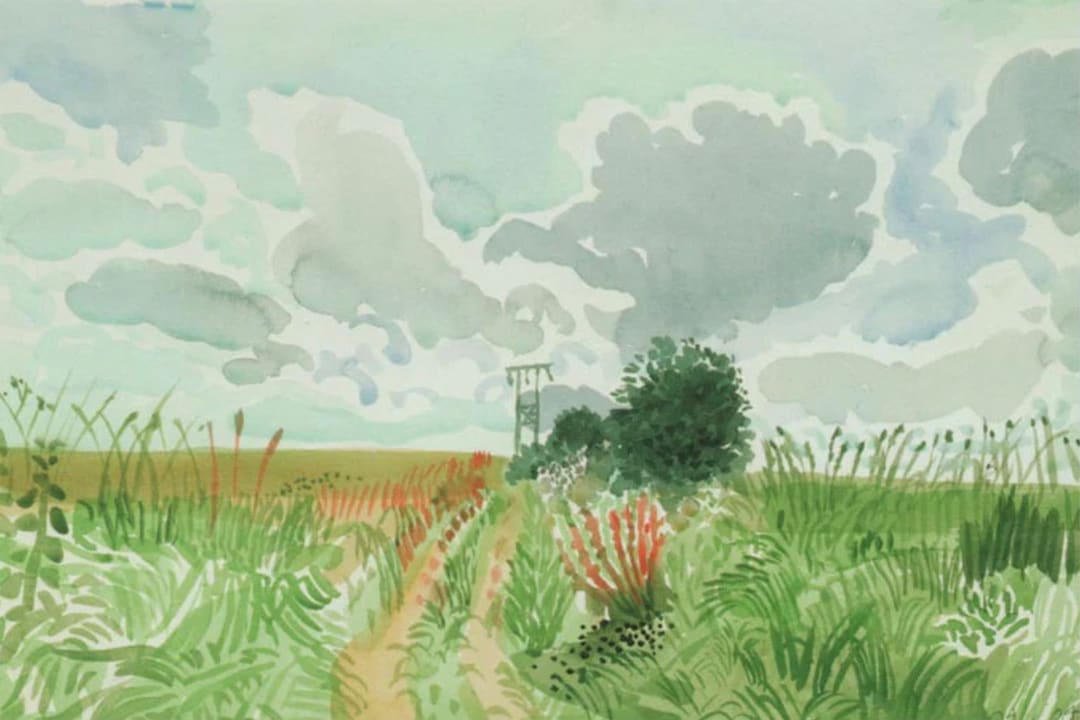 Original David Hockney Exhibition Print - Midsummer Yorkshire Track ...