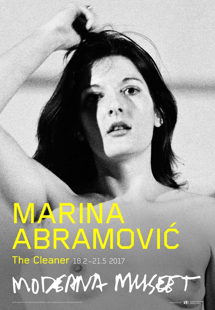 Original Marina Abramovic Exhibition Poster The Cleaner Art Must Be