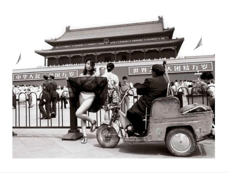 Original Ai Weiwei Exhibition Print - Beijing Girl in Tianamen Square ...