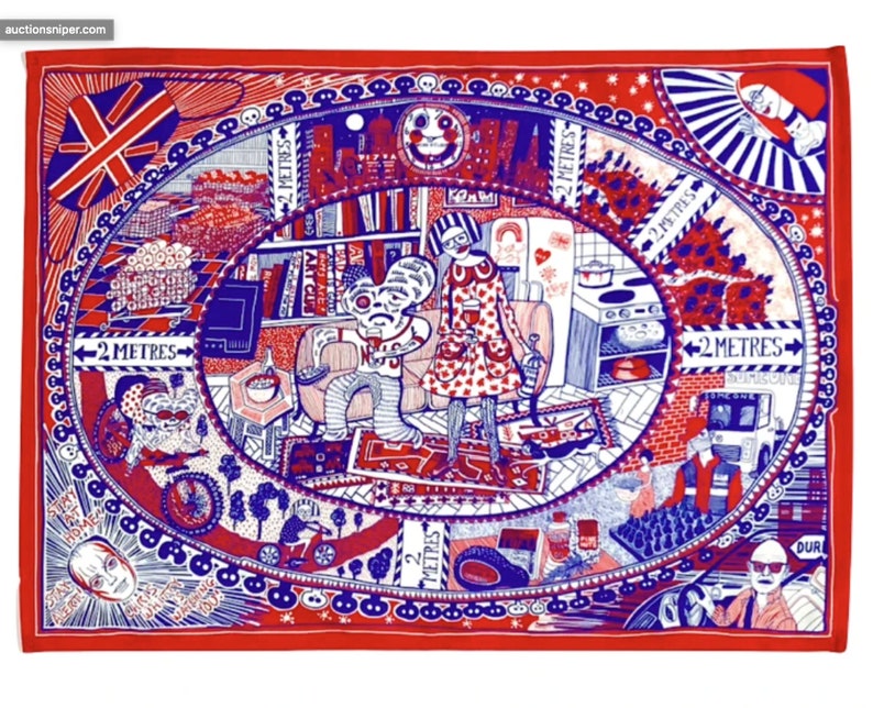 Original Grayson Perry Museum Print - Britain Under Lockdown - Tapestry ...