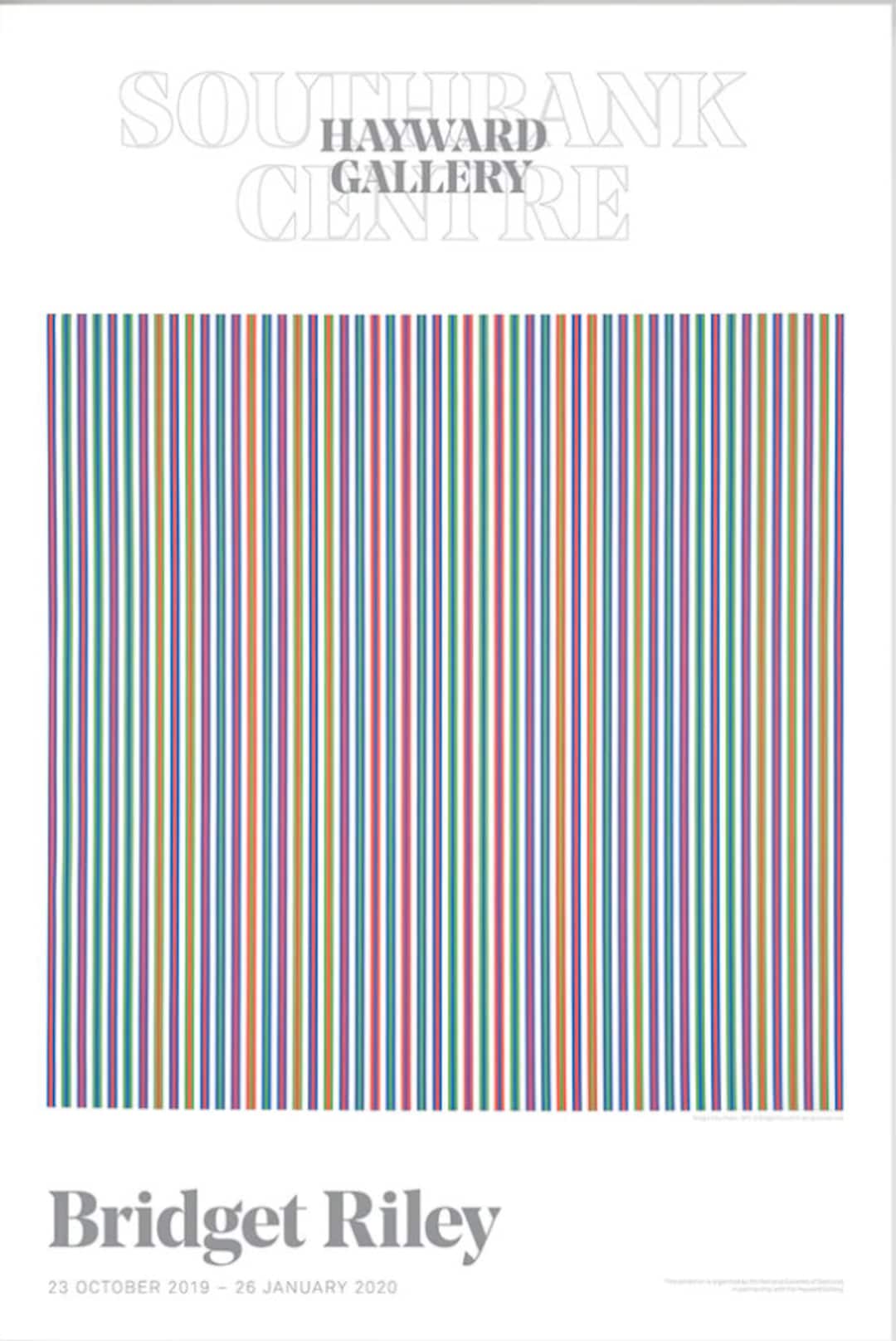 Bridget Riley Exhibition Poster - Paean - Stunning Museum Print by the ...