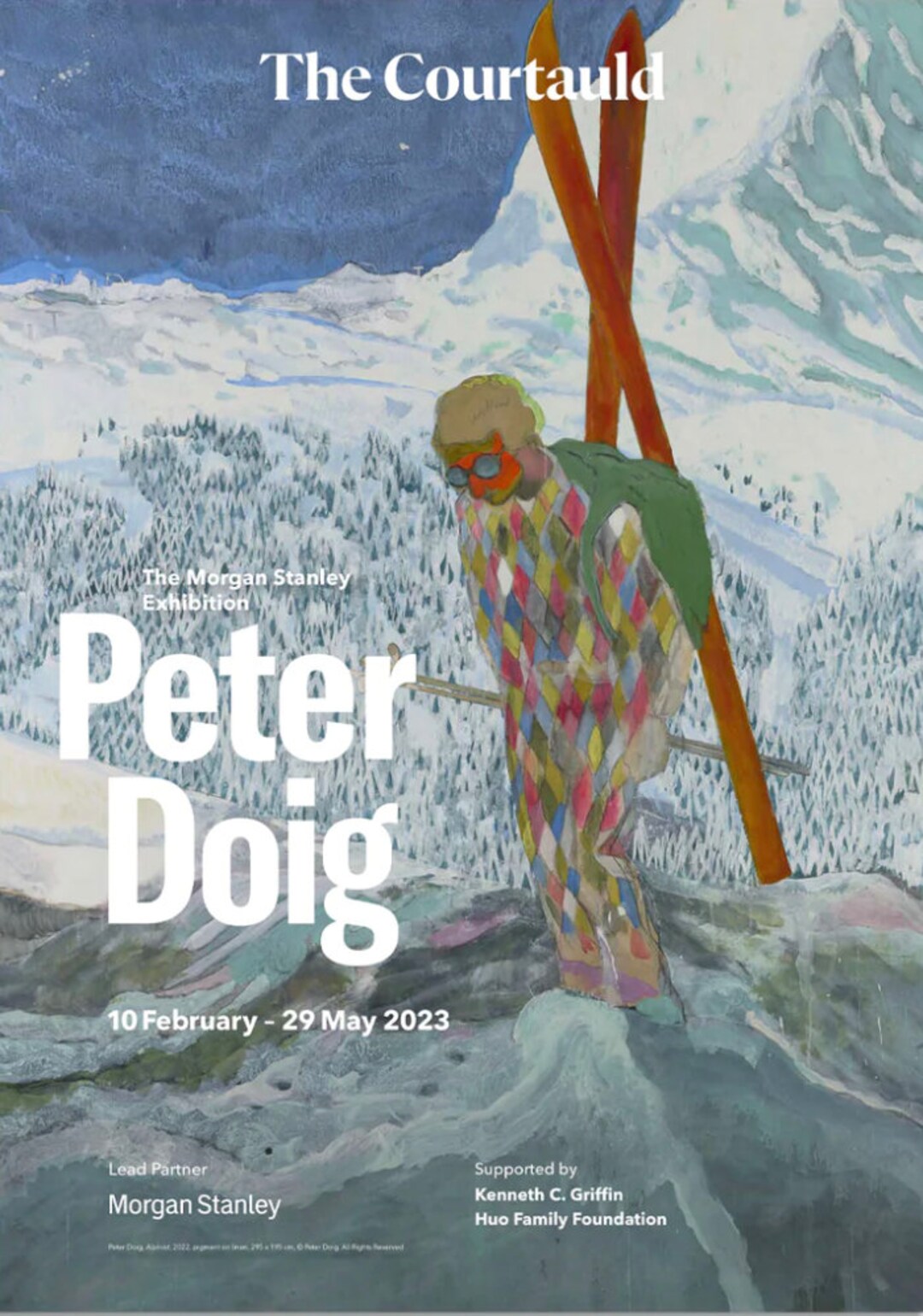 Original Peter Doig Exhibition Poster - Alpinist Harlequin Skier ...