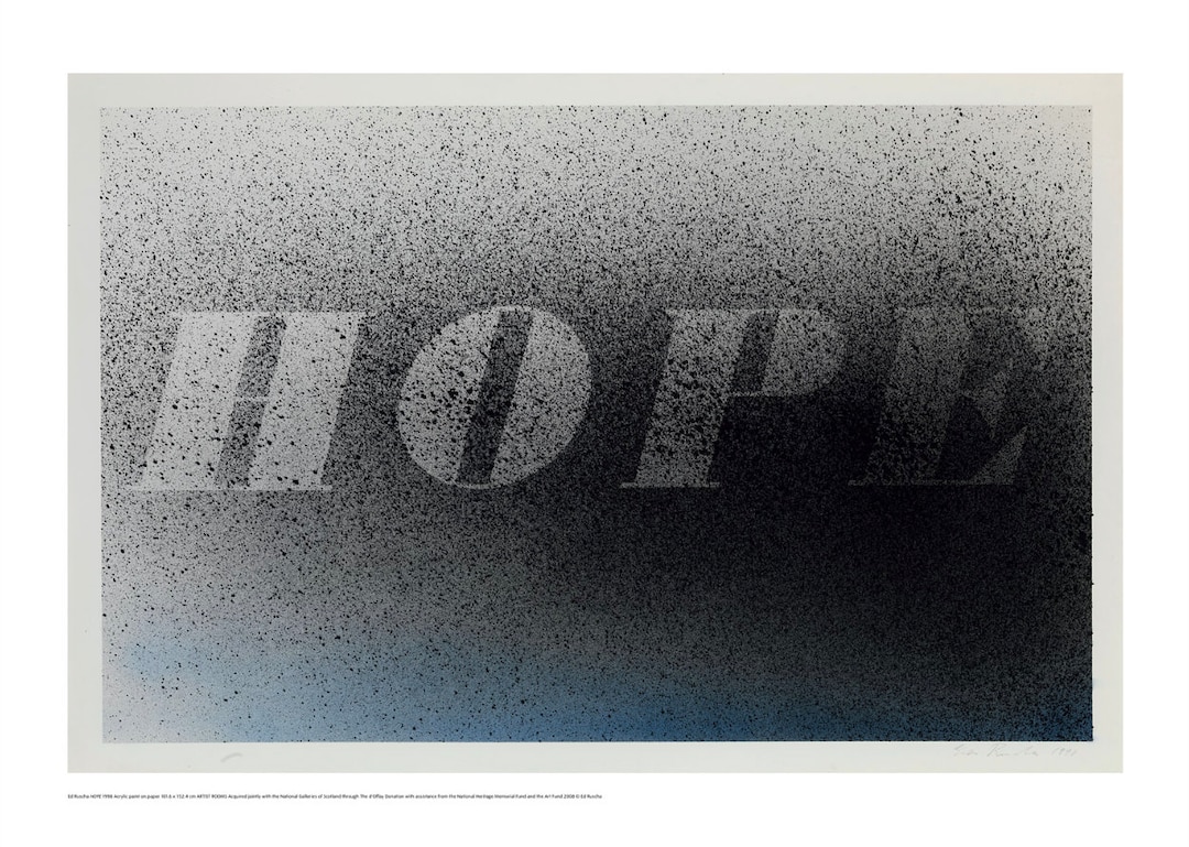 Original Ed Ruscha Museum Print - Hope - Stunning Authentic Poster From ...