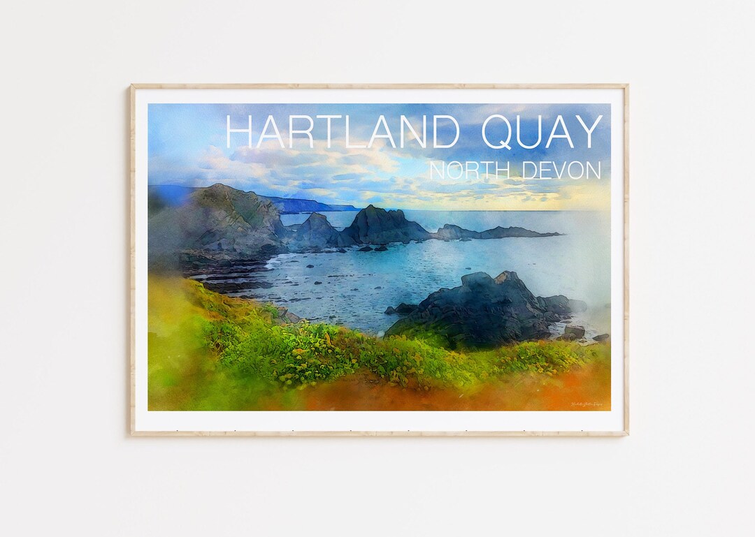 Hartland Quay Print, Hartland Quay Poster, North Devon Print, Devon ...
