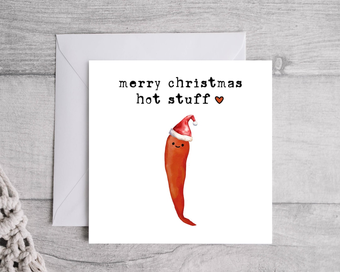 Merry Christmas Hot Stuff Card, Hot Stuff Card, Christmas Card for ...