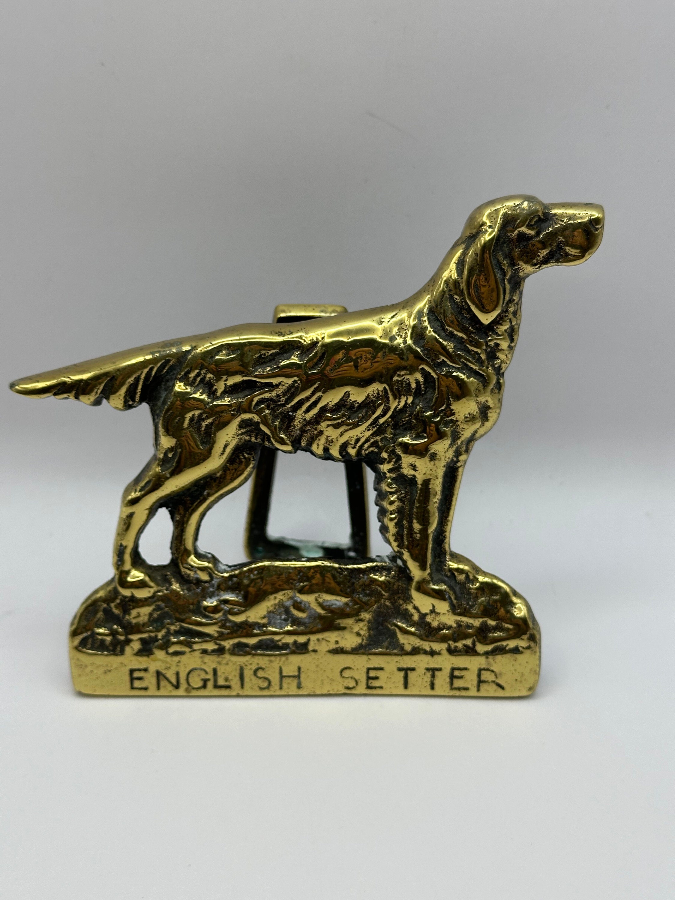 Vintage Door Knocker, Brass, english Setter Dog . 1920-40. Solid Brass ...
