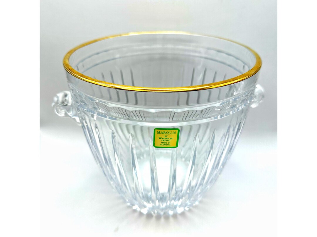 Waterford Marquis Crystal Ice Bucket, Gold Trim. Hanover Pattern ...