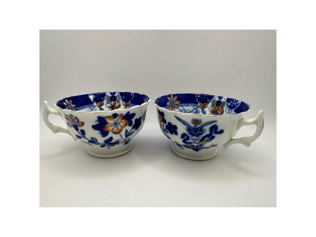 Hibbert & Boughey of England. Antique (1889). 2 ‘gaudy Welsh’ Matching ...