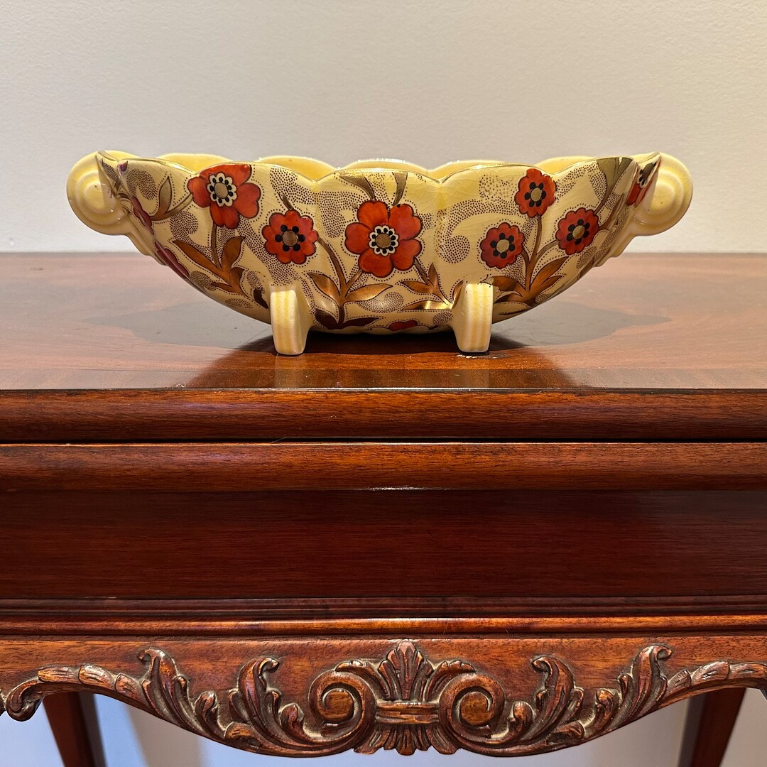 Tuscan Decoro Pottery of England . Art Deco Flower/fruit/ Display Bowl ...