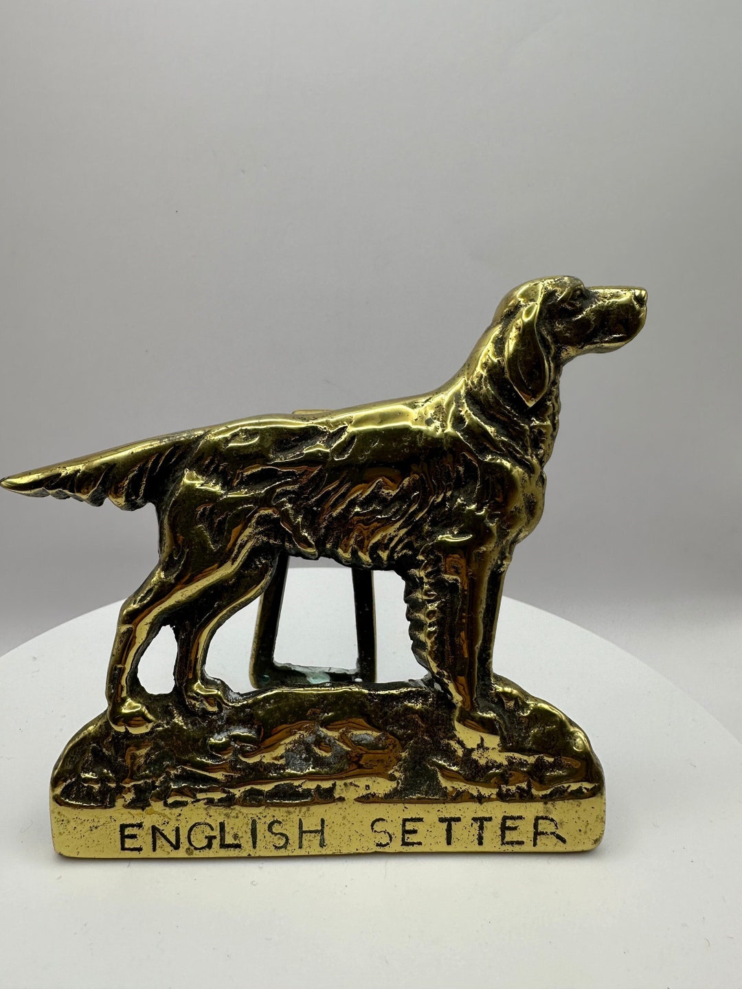 Vintage Door Knocker, Brass, english Setter Dog . 1920-40. Solid Brass ...