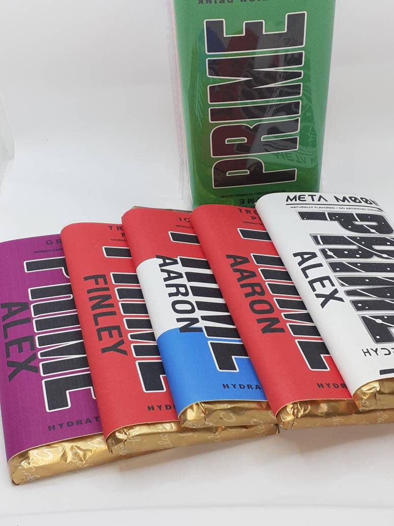 PRIME Personalised Prime Chocolate Bar 9 Designs - Etsy UK