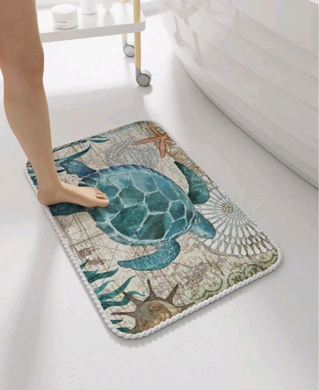 Turtle Reptile Bath Mat Bathroom Home Décor Plush Non-slip Mat - Etsy UK