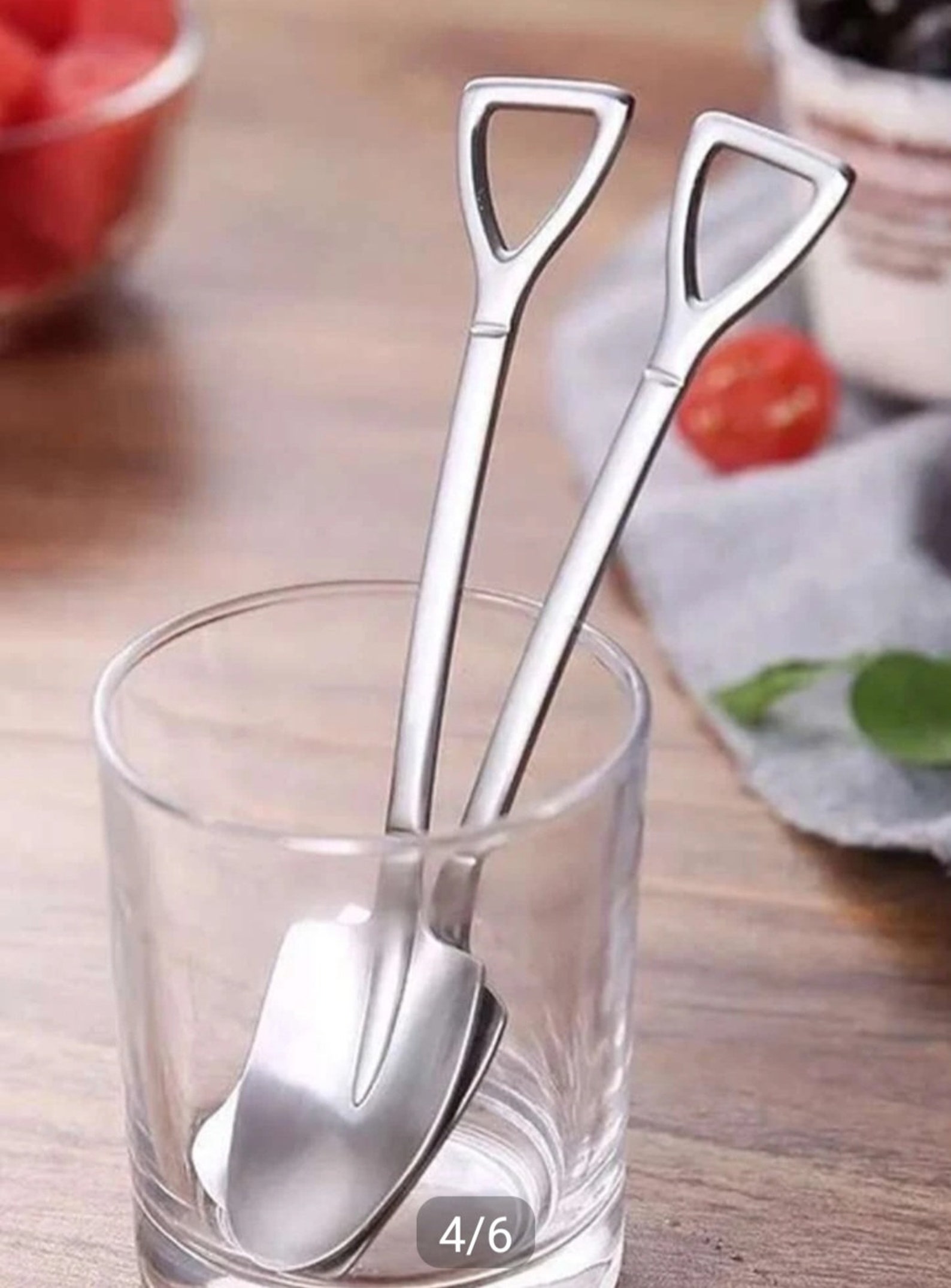 4 Pcs Small Spoons Stainless Steel Shovel Shaped Pointed Spoon - Etsy UK