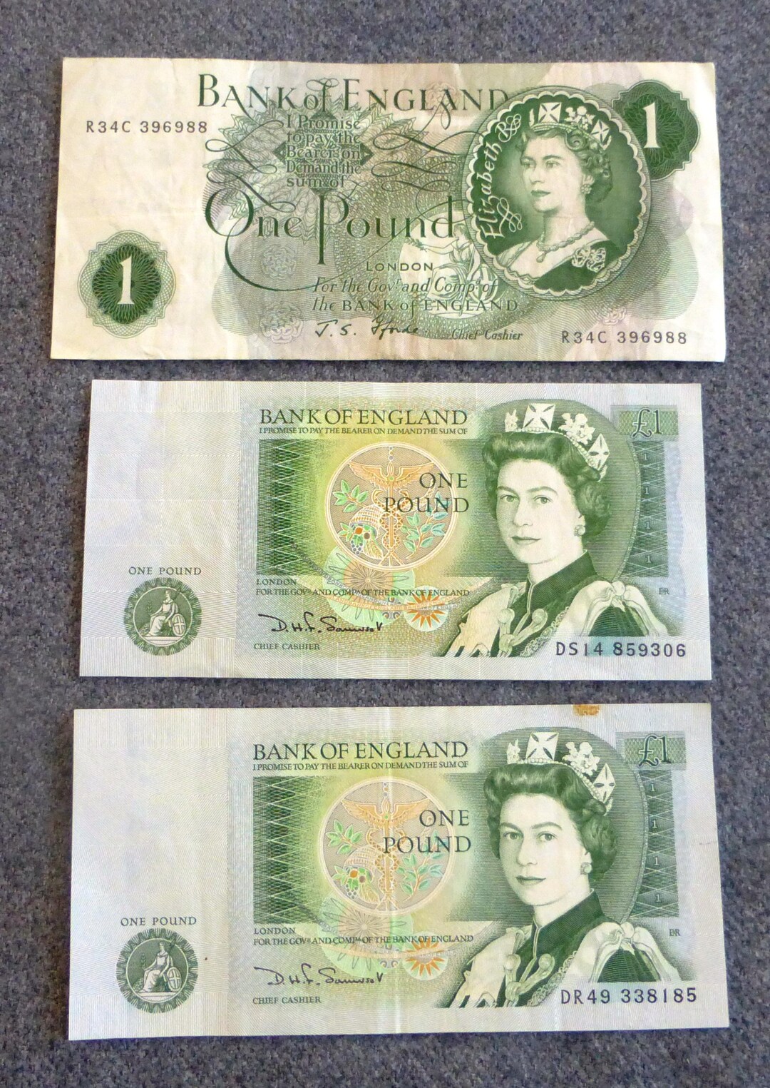 3 Mixed English Banknotes - Etsy