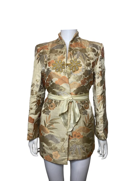 1950s Japanese jacket, silk brocade - Gem