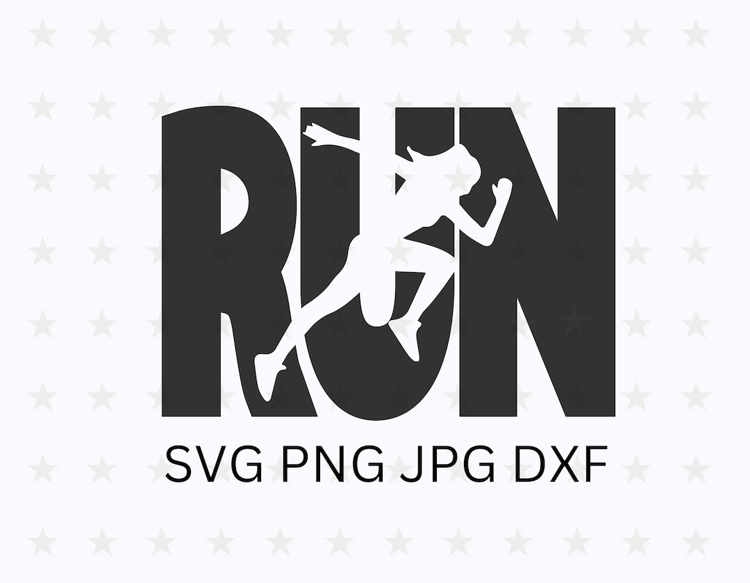 Digital Run Svg Cut File, Vector Running Svg Files, Fitness Runner Cut ...